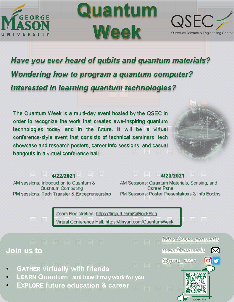 Quantum Week 2021 – Quantum Science & Engineering Center