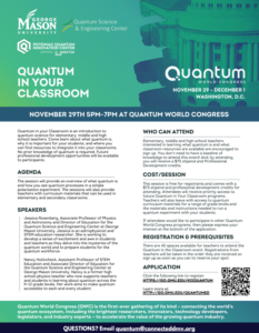 QWC Session: Quantum in your classroom – Quantum Science & Engineering ...